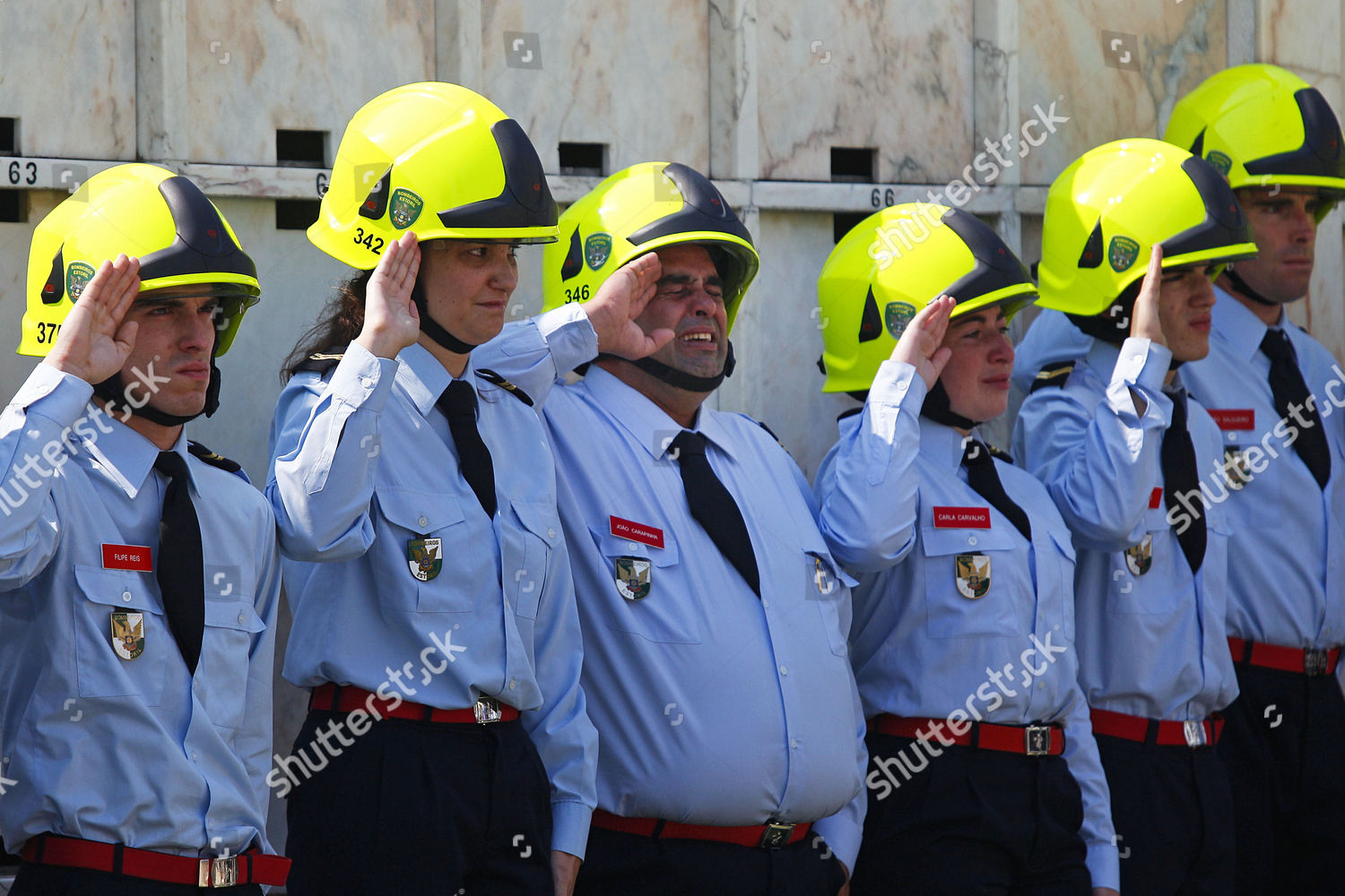 Firefighters Salute Funeral 23yearsold Firefighter Bernardo Editorial ...