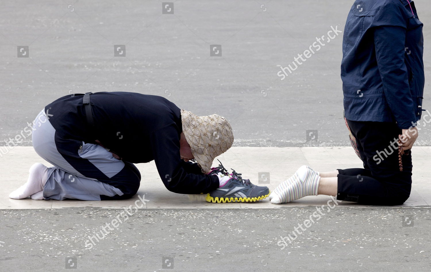 Pilgrims Walk On Their Knees Typical Editorial Stock Photo - Stock ...