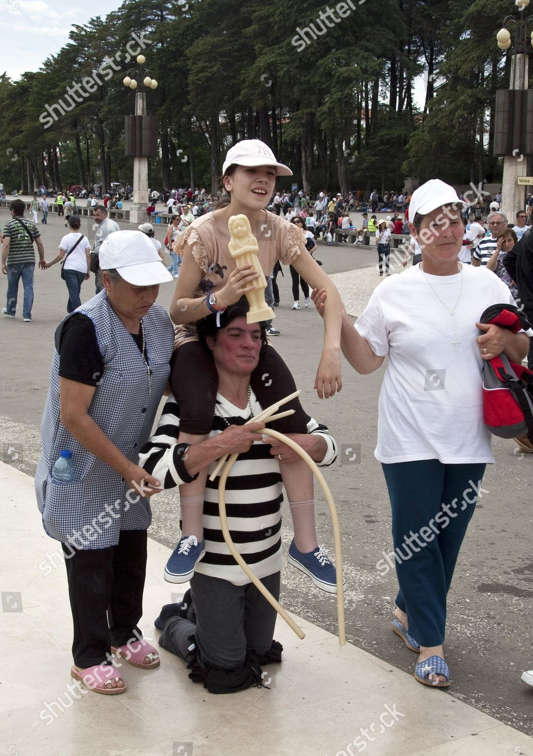 Pilgrims Walk On Their Knees Typical Editorial Stock Photo - Stock ...