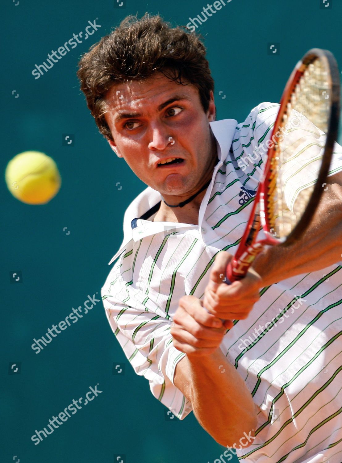 French Tennis Player Gilles Simon Action Editorial Stock Photo - Stock ...