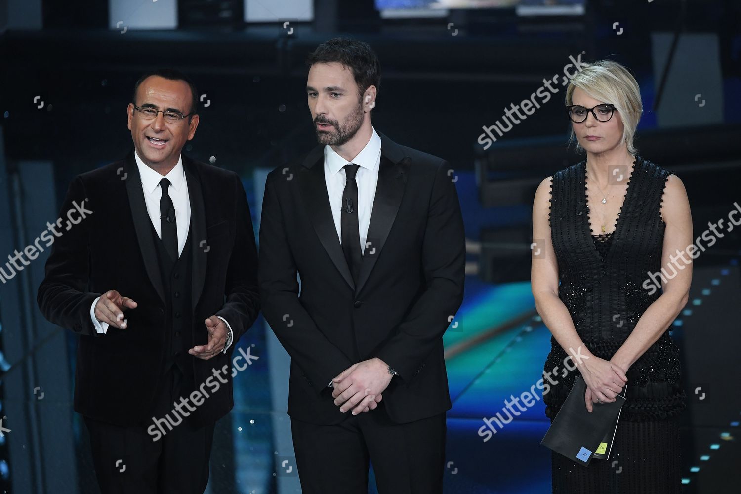 Carlo Conti Raoul Bova Maria De Editorial Stock Photo - Stock Image ...