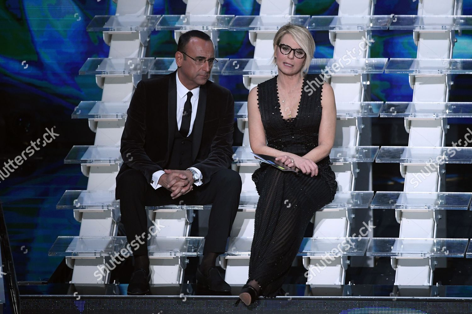 Carlo Conti Raoul Bova Maria De Editorial Stock Photo - Stock Image ...
