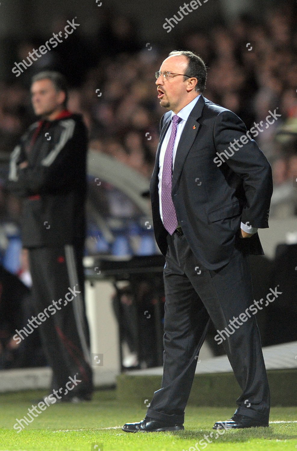 Rafael Benitez Coach Liverpool Fc Gestures Editorial Stock Photo ...