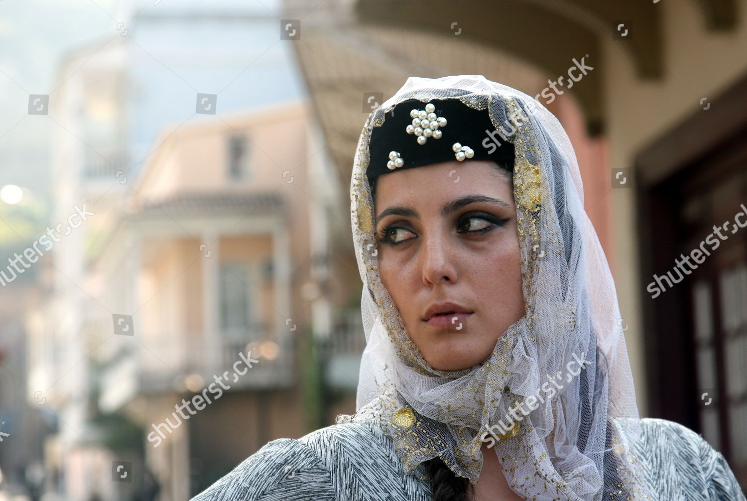 Georgian Woman Dressed National Costumes Pictured Editorial Stock Photo ...