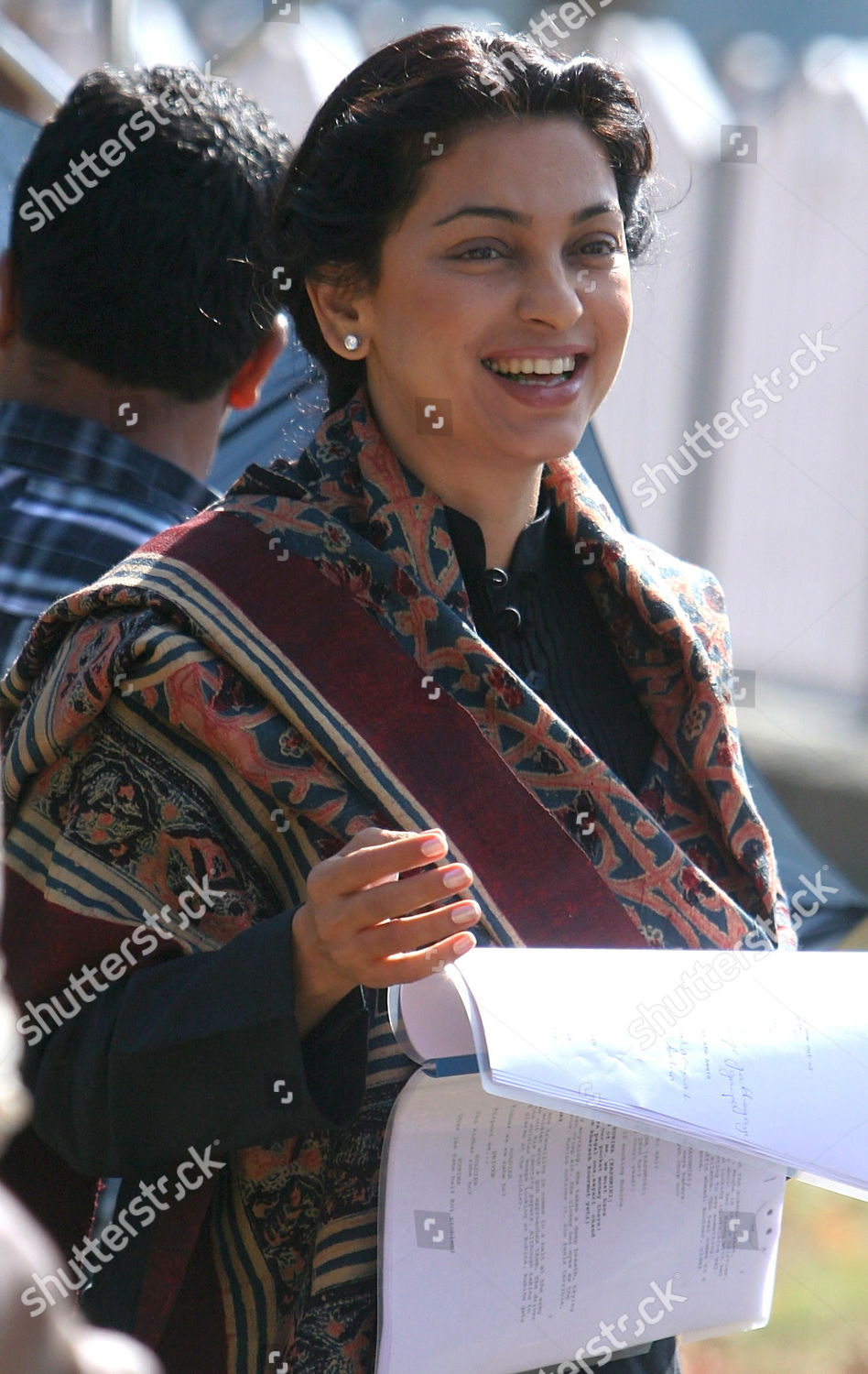 Indian Bollywood Actress Juhi Chawla Smiles Editorial Stock Photo ...