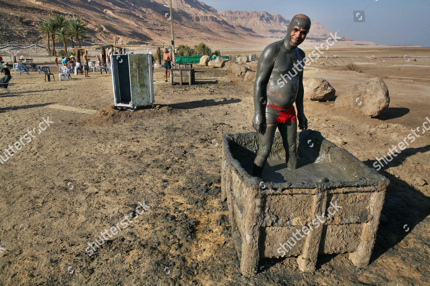 Tourist Covered Mud On Beach Dead Editorial Stock Photo - Stock Image ...