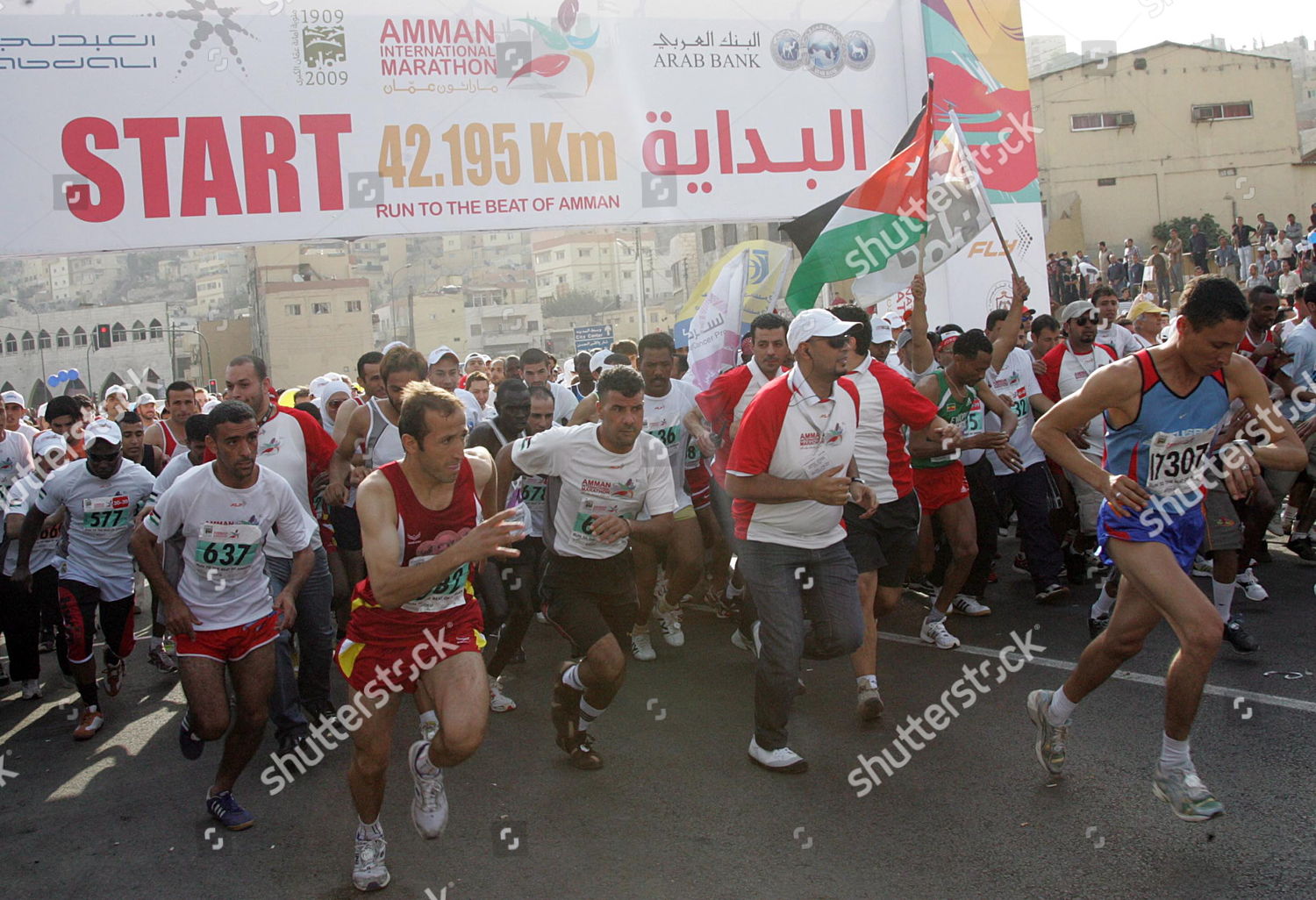 Thousands Jordanian Participate Amman International Marathon Editorial ...
