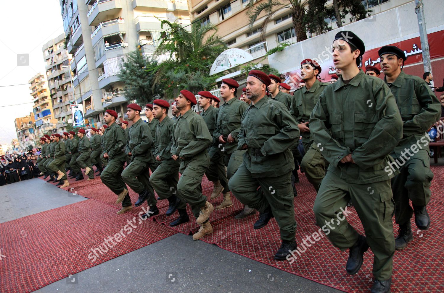 Hezbollah Military Members Parade Next Grave Editorial Stock Photo ...
