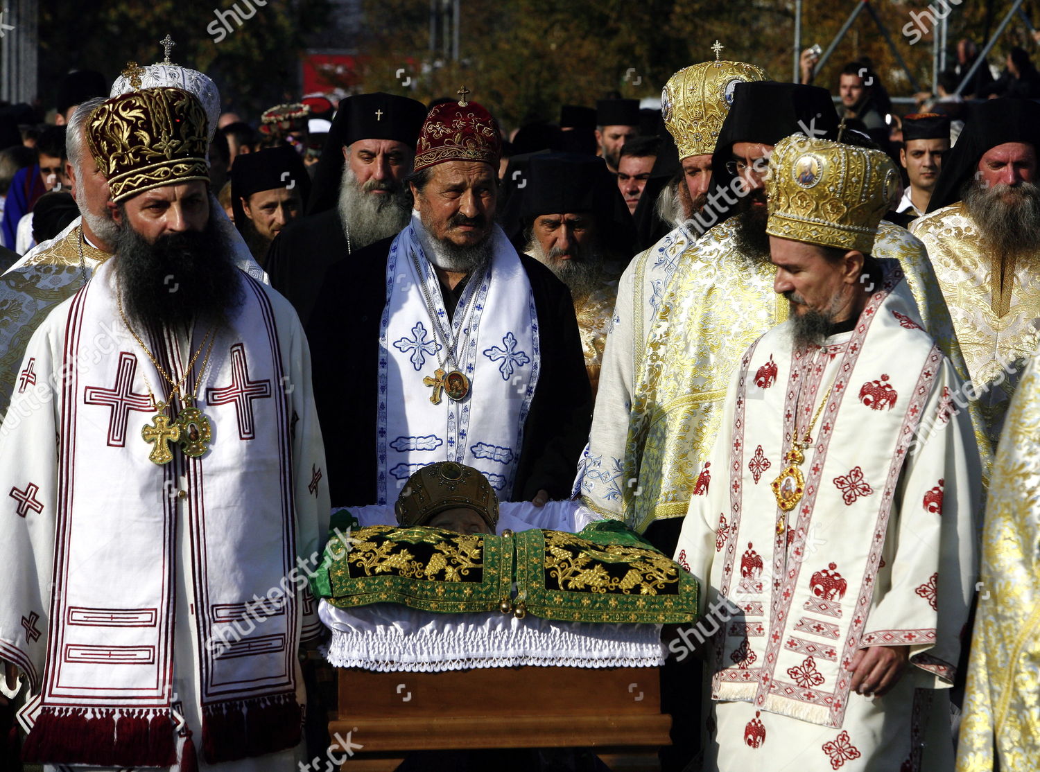 Body Serbian Orthodox Patriarch Pavle Carried Editorial Stock Photo ...