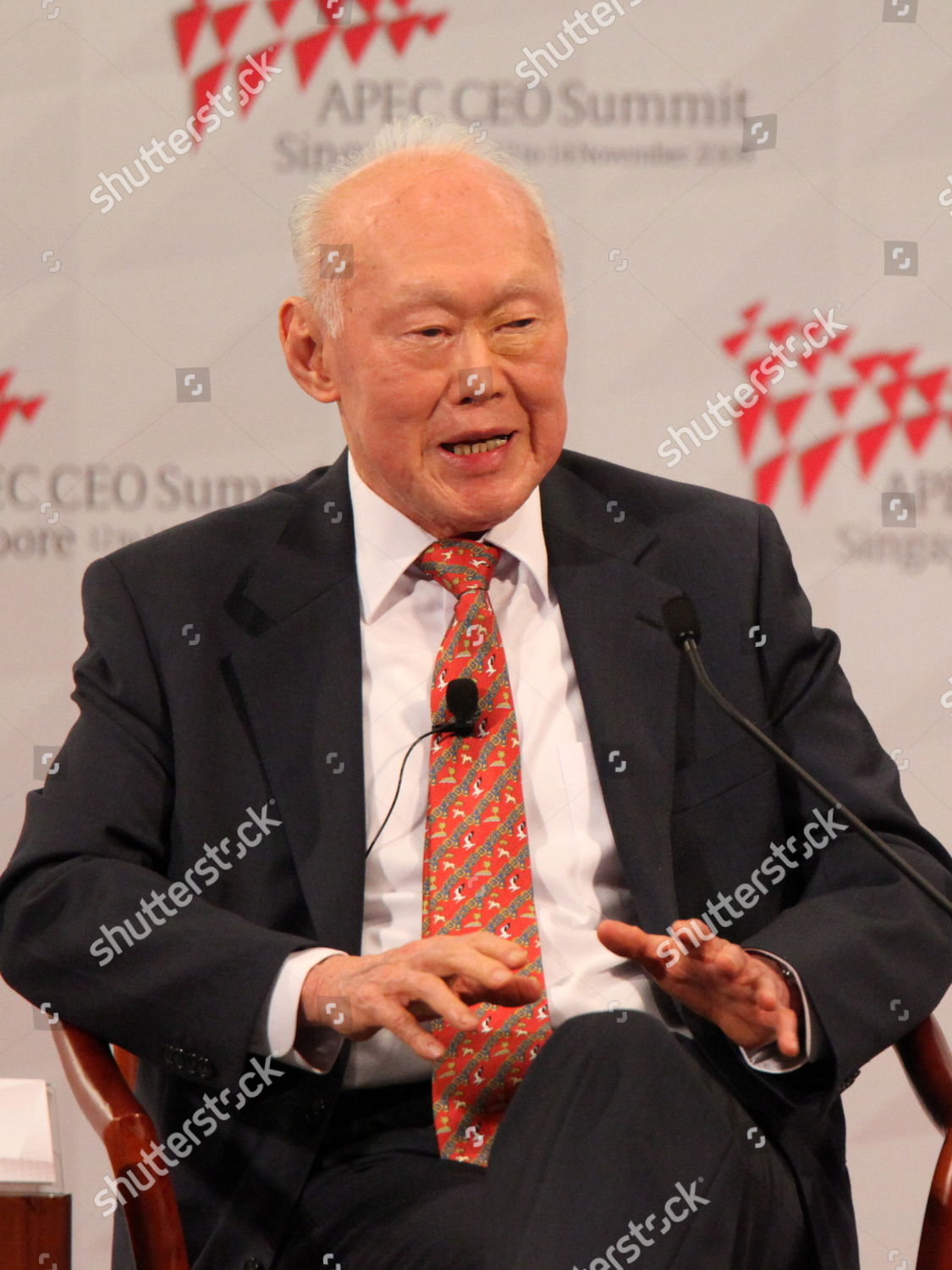 Singapores Minister Mentor Lee Kuan Yew Editorial Stock Photo - Stock ...