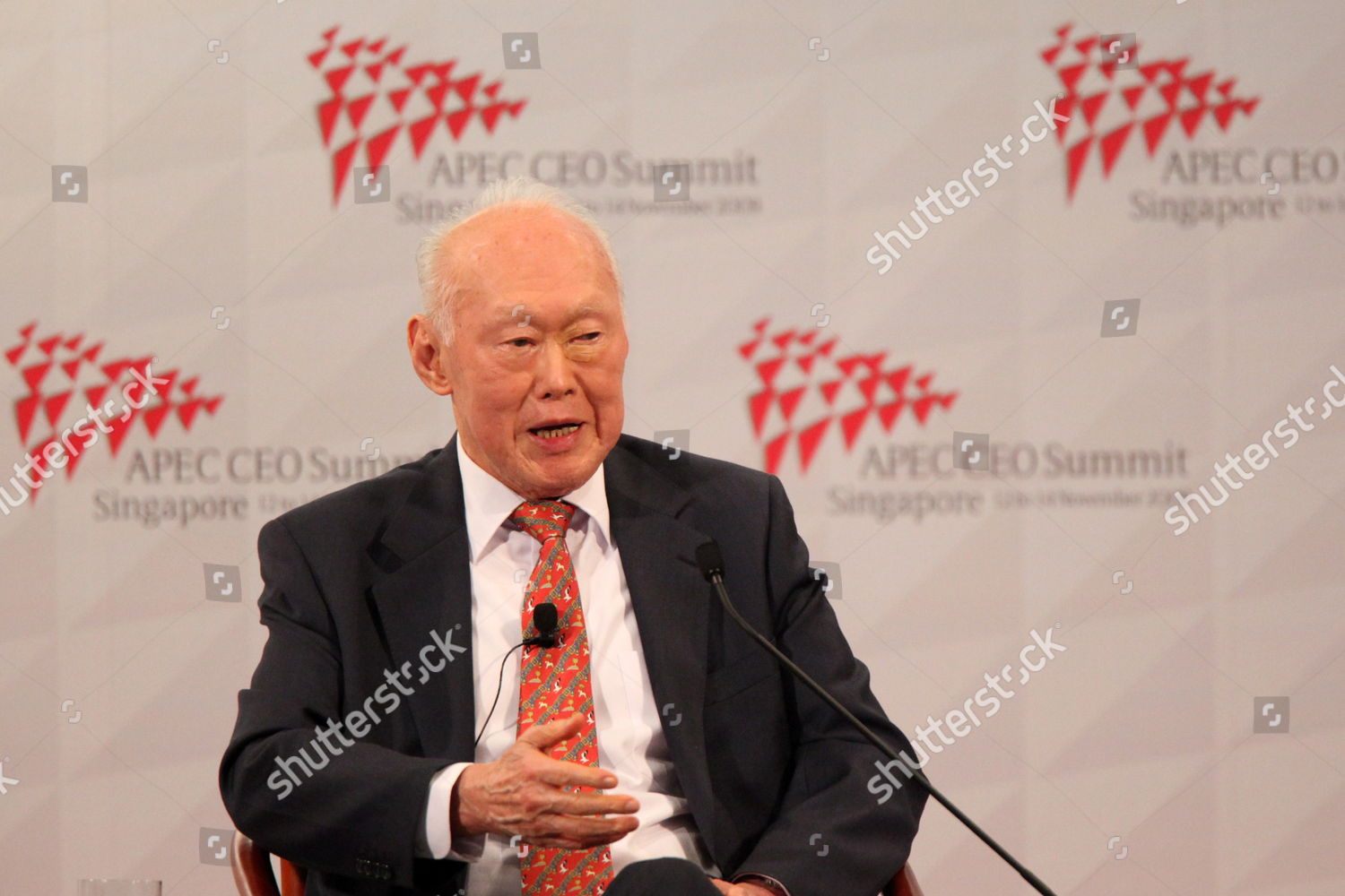 Singapores Minister Mentor Lee Kuan Yew Editorial Stock Photo - Stock ...