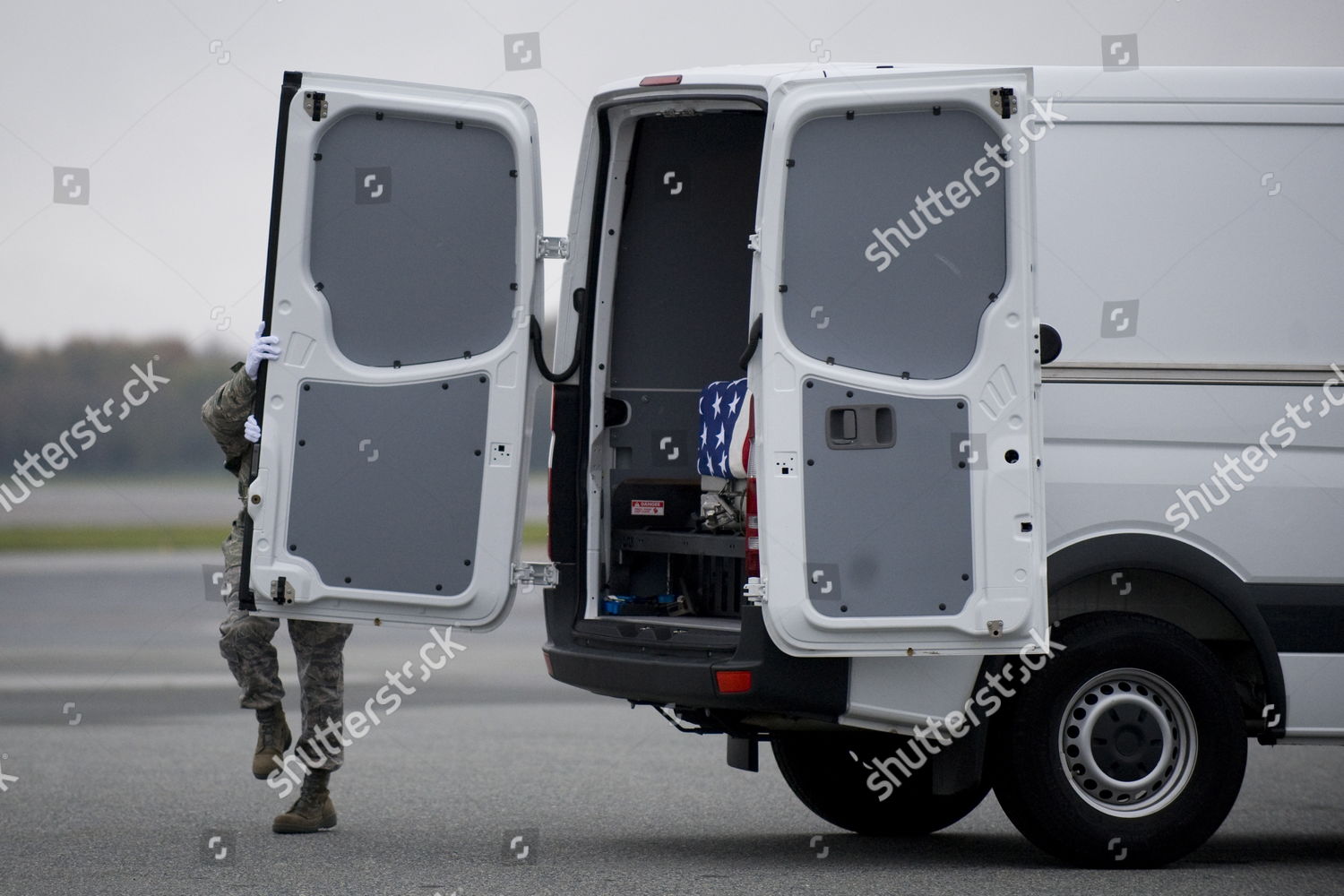 Solider Closes Door Mortuary Van After Editorial Stock Photo - Stock ...