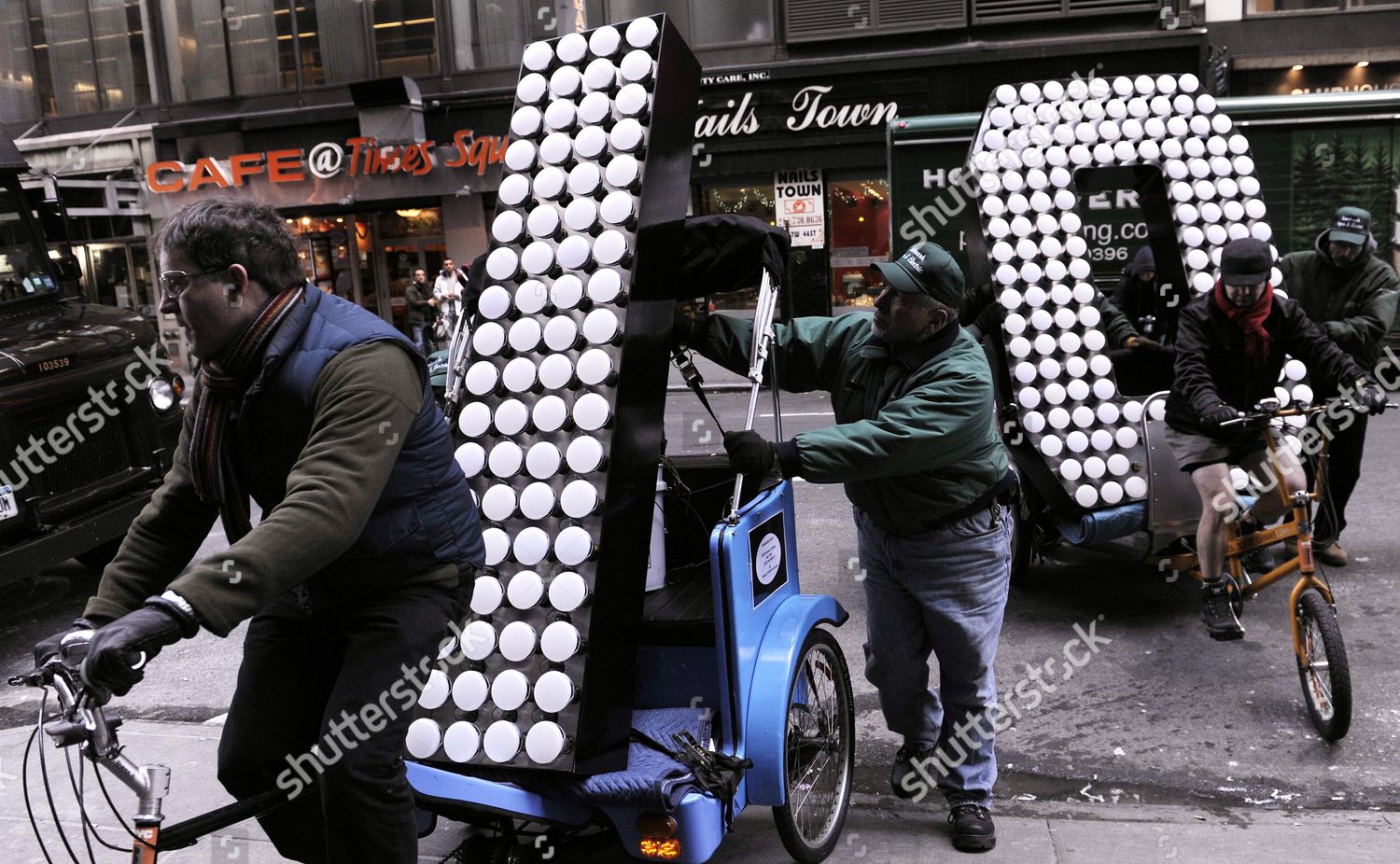 Two Pedicabs Carry Numbers 1 0 Editorial Stock Photo - Stock Image ...