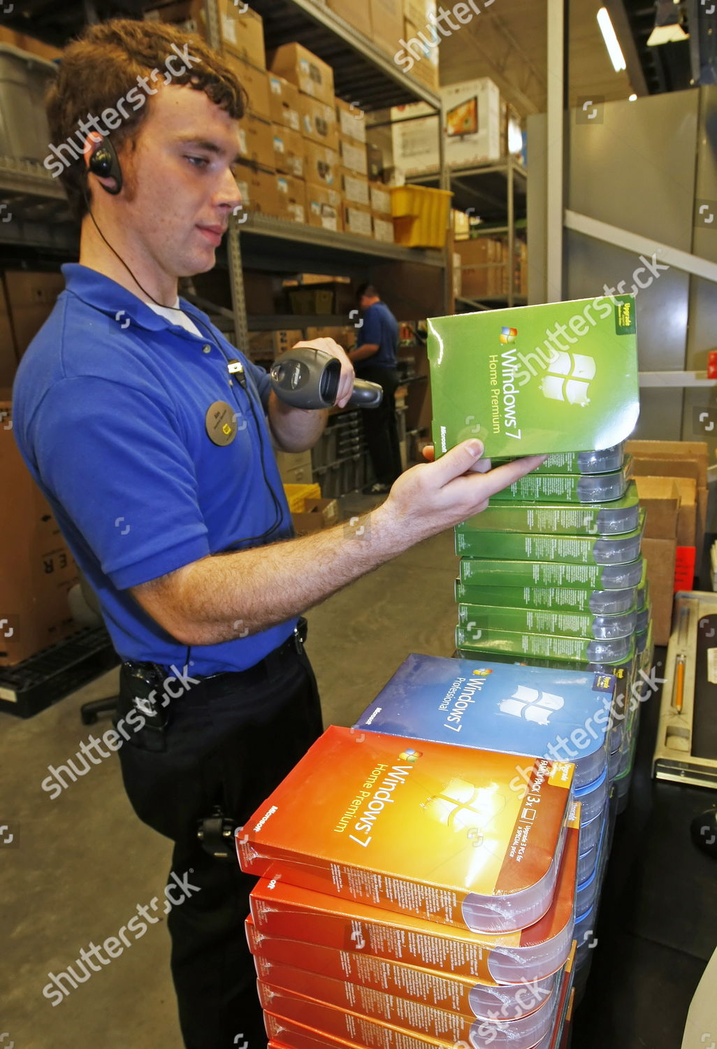 Inventory Control Specialist Alex Lilley Scans Editorial Stock Photo ...