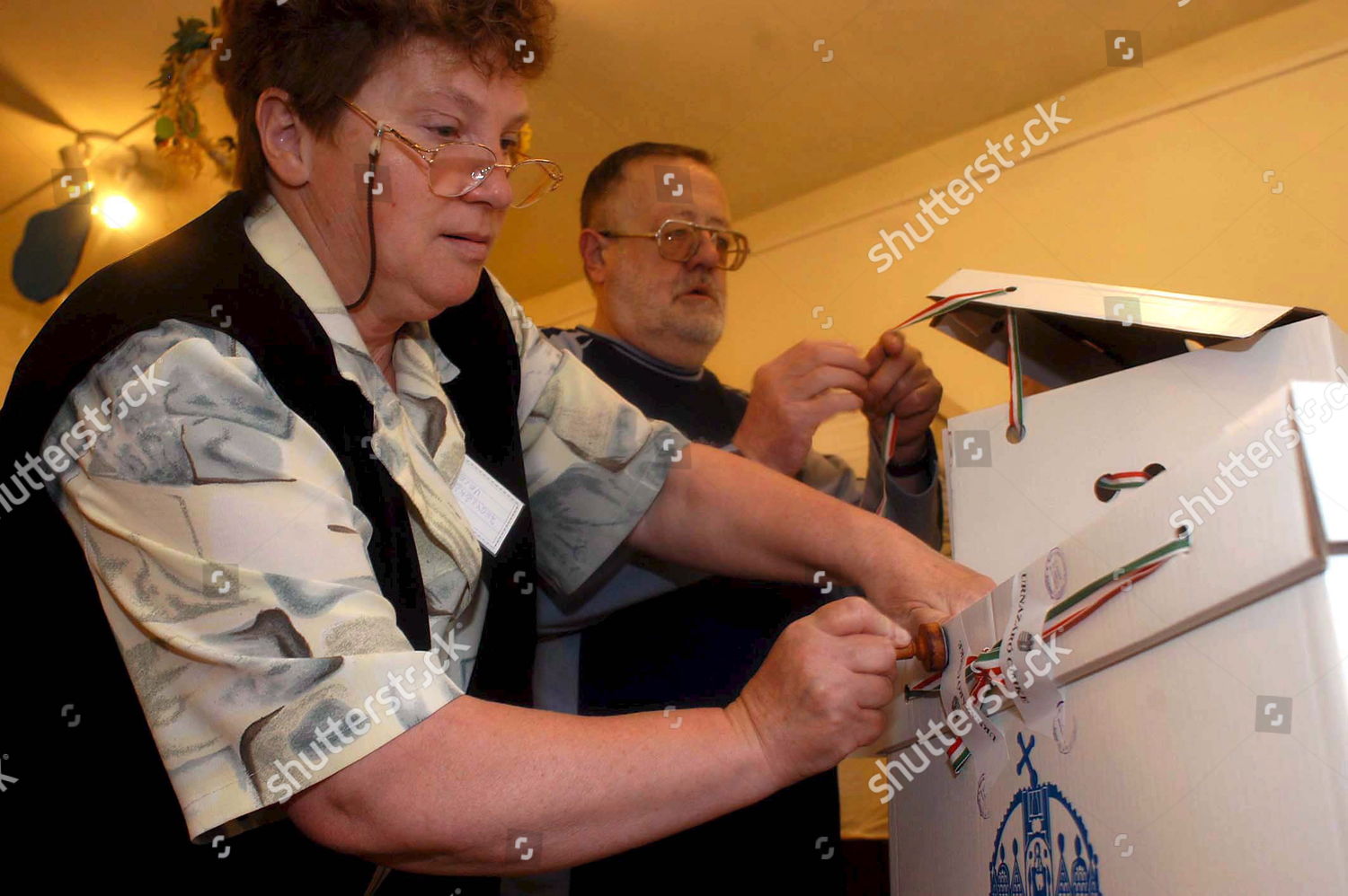 Electoral Officials Seal Ballot Boxes Polling Editorial Stock Photo ...