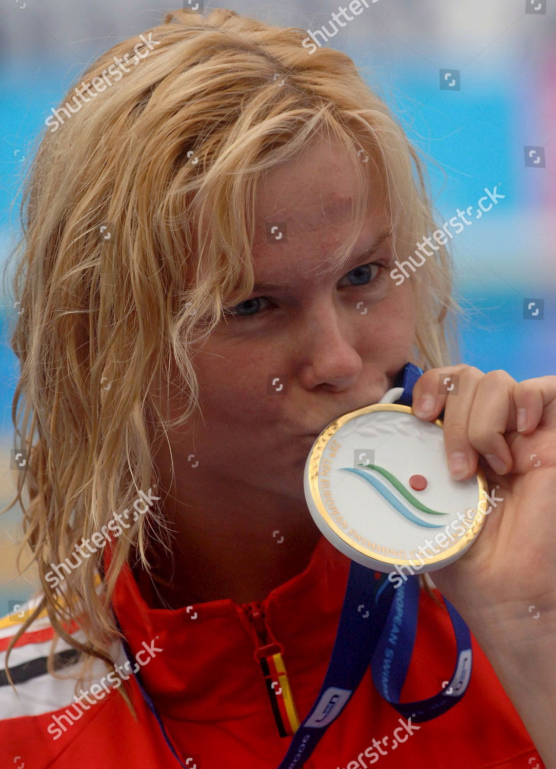 Britta Steffen Germany Kisses Her Gold Editorial Stock Photo - Stock ...