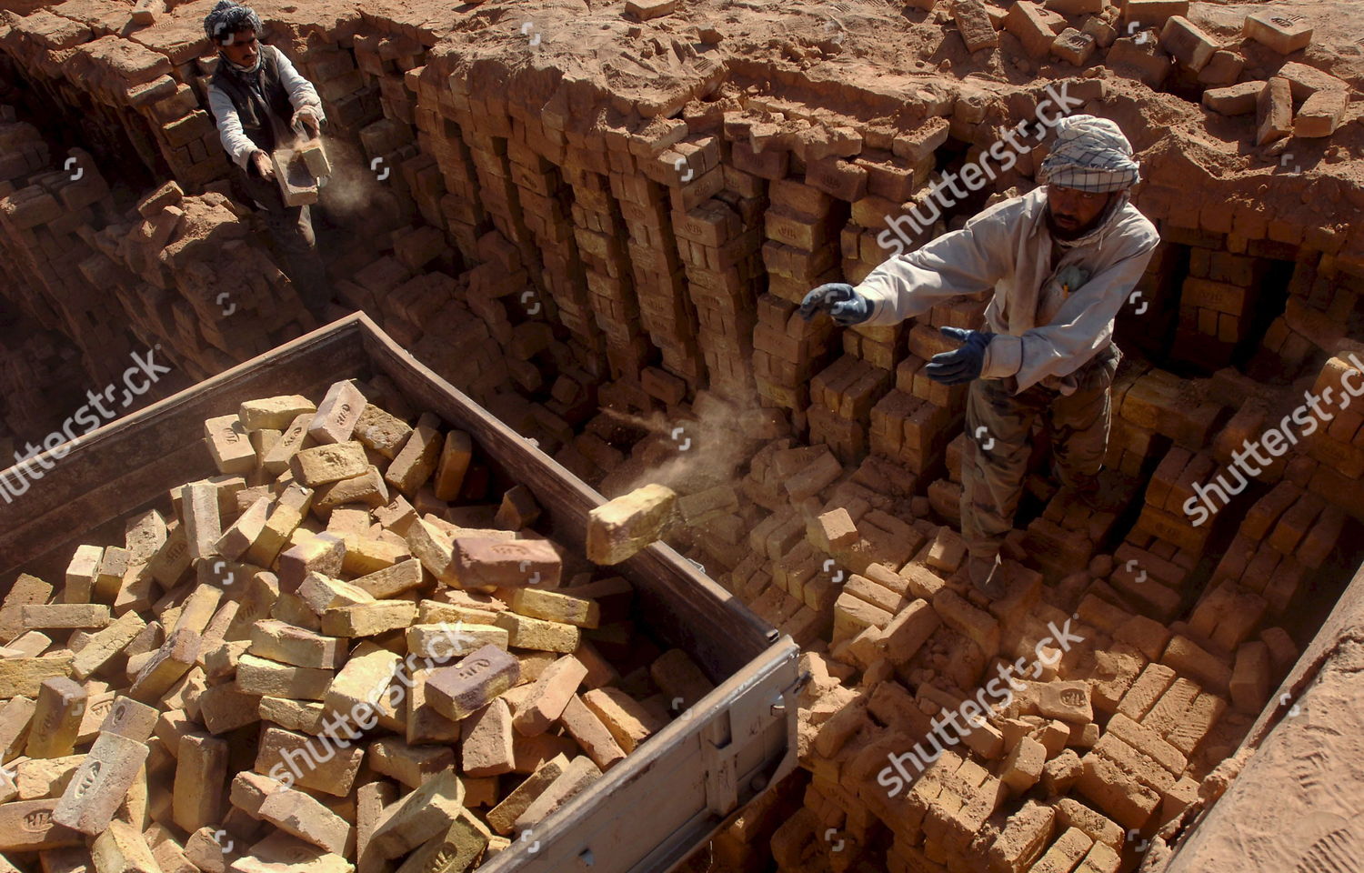 Workers Load Bricks On Truck Brick Editorial Stock Photo - Stock Image ...