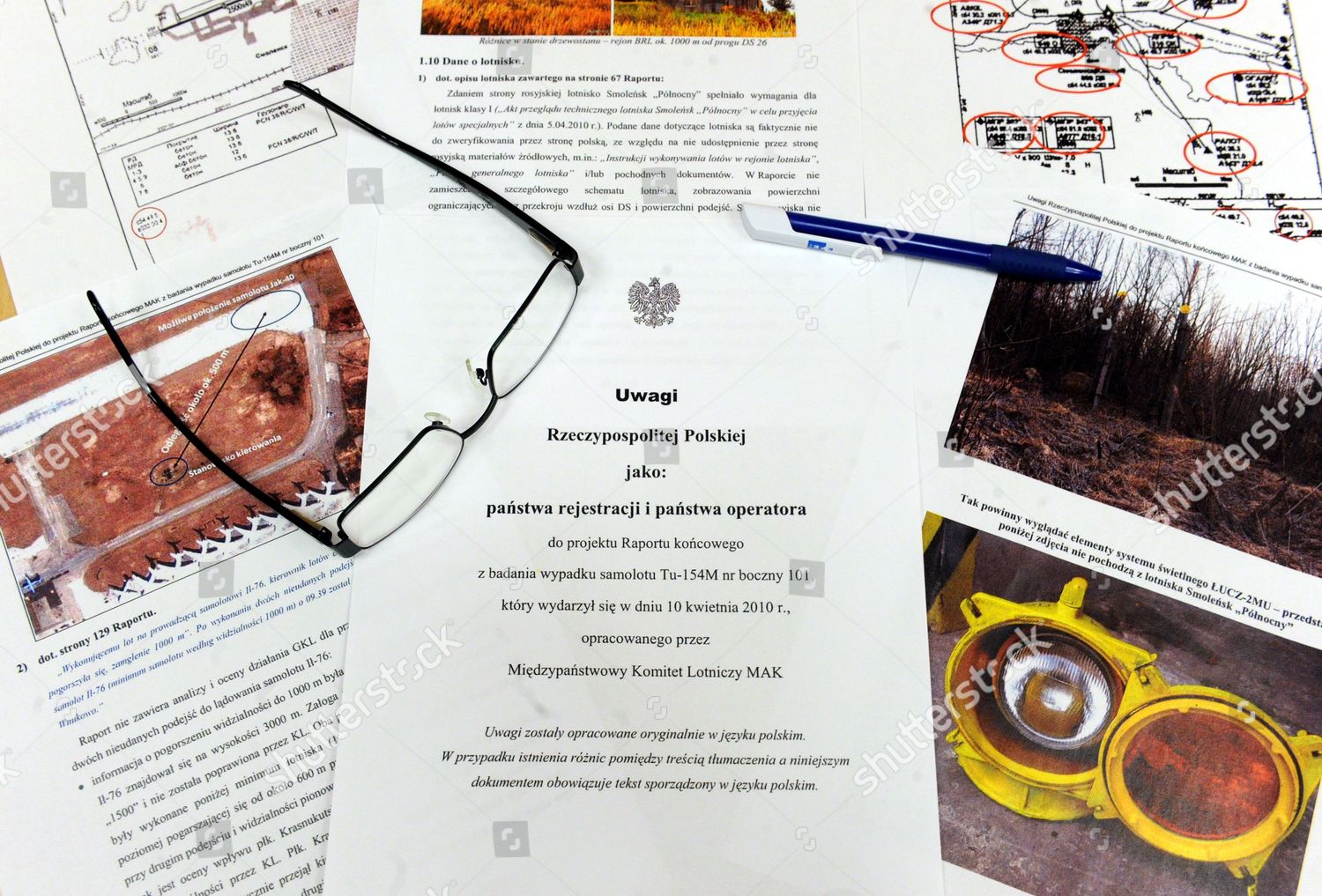 Printed Fragments Polish Remarks Mak Report Editorial Stock Photo ...