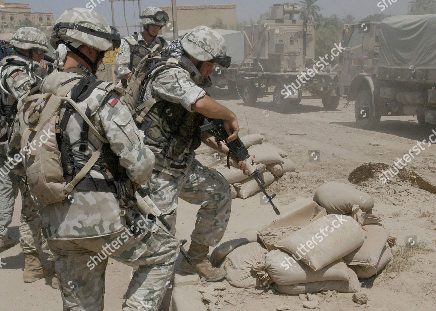 Polish Soldiers 10th Mechanized Battalion Protecting Editorial Stock ...