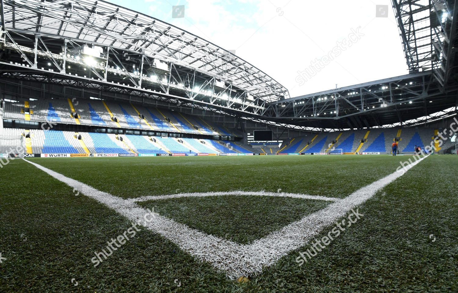 Football Pitch Astana Arena Stadium Being Editorial Stock Photo - Stock ...