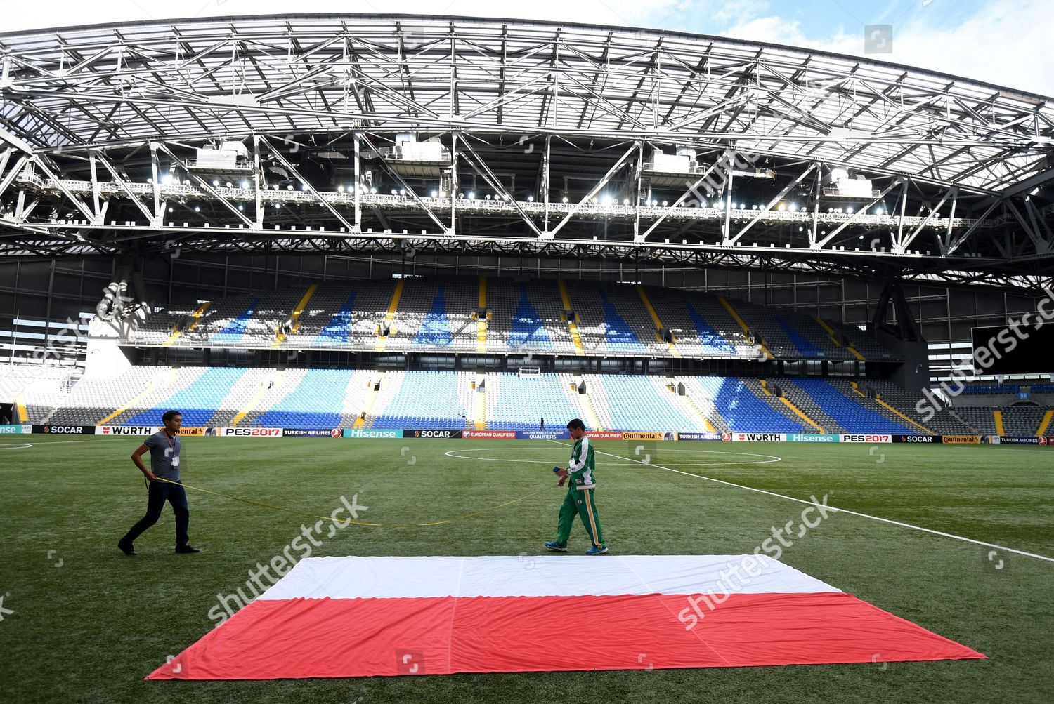 Football Pitch Astana Arena Stadium Being Editorial Stock Photo - Stock ...