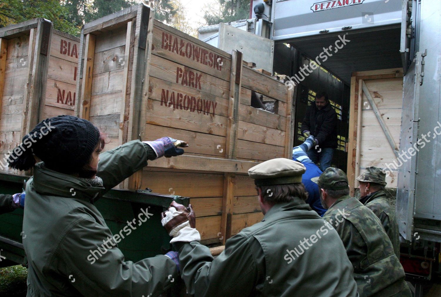 Workers Load Onto Truck Coffers Seven Editorial Stock Photo - Stock ...