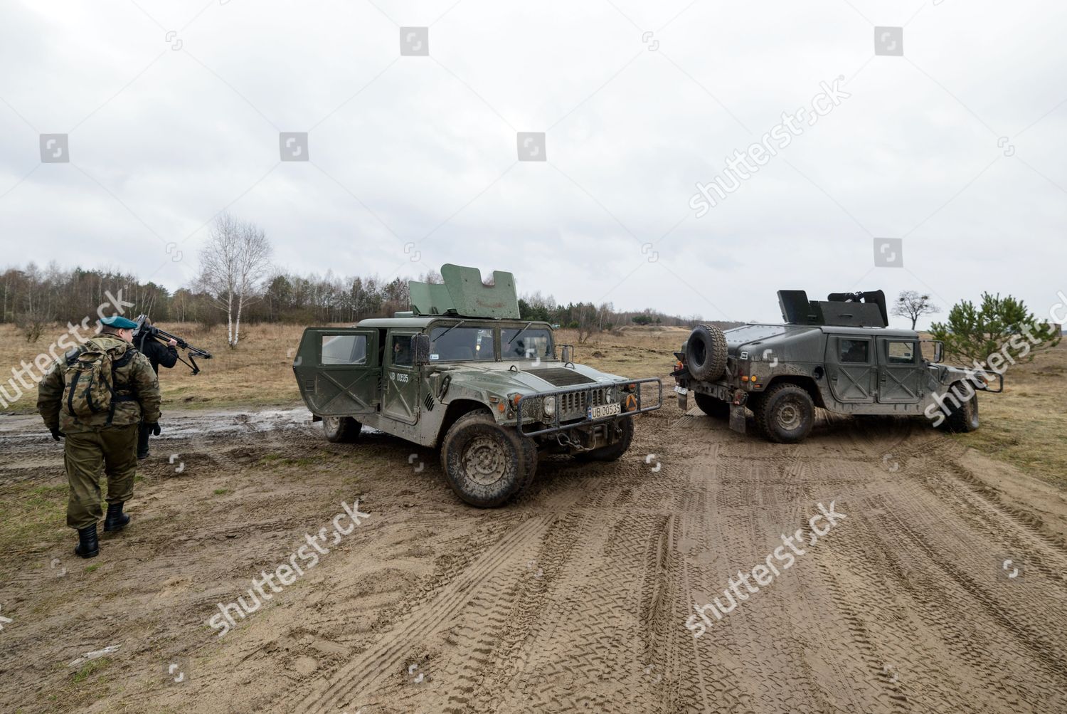 Humvee Vehicles Park Biedrusko Military Training Editorial Stock Photo ...