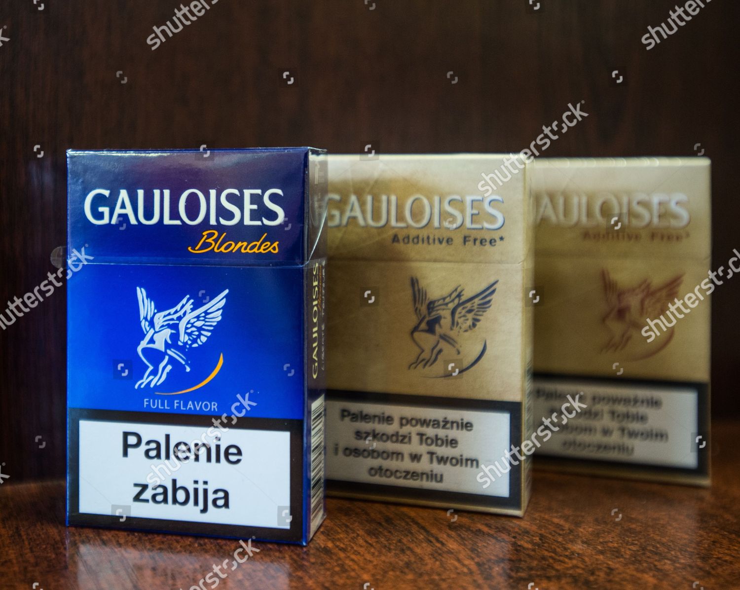 Packs Gauloises Cigarettes Pictured Lodz Poland Editorial Stock Photo ...