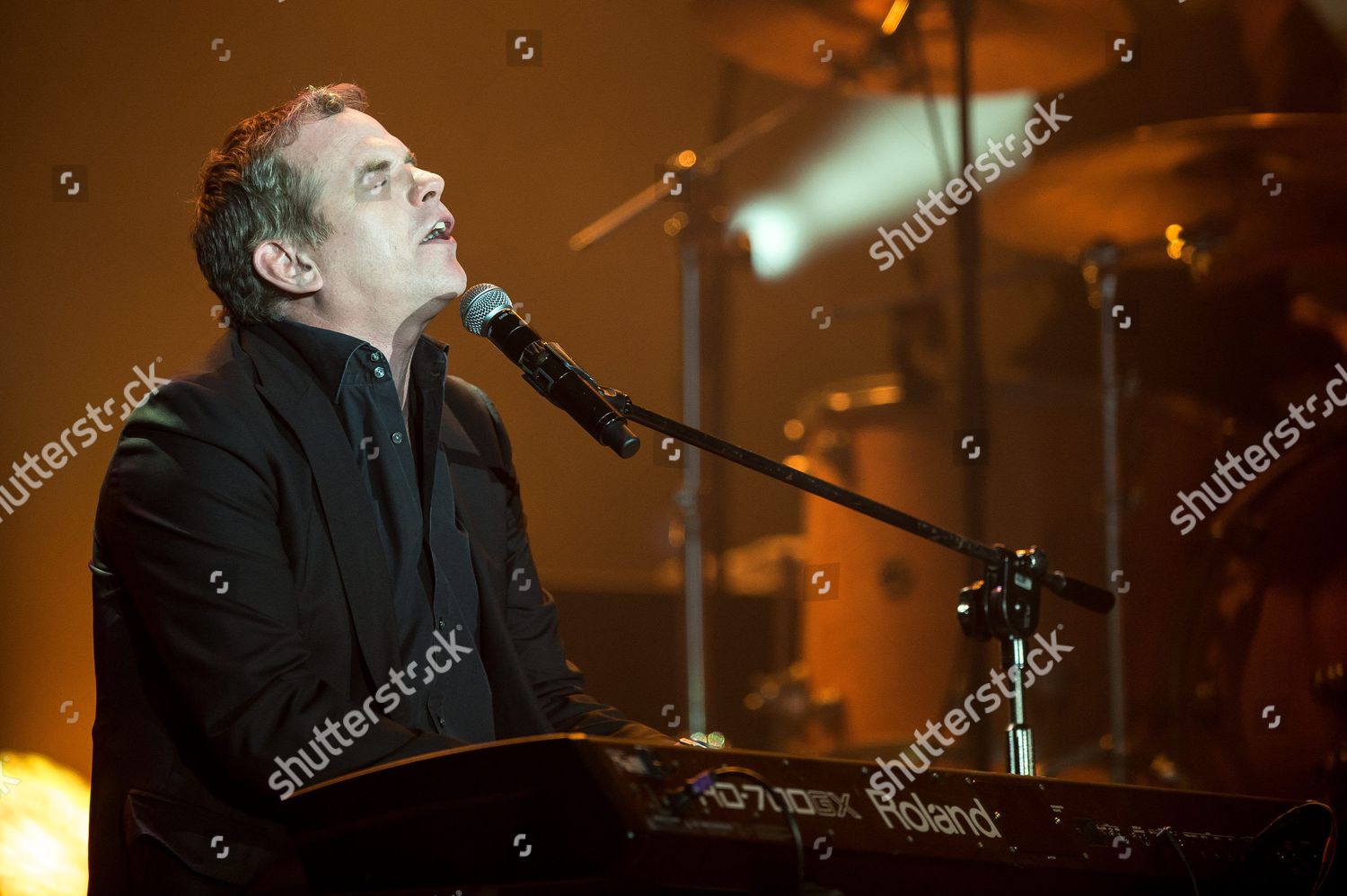 Canadian Singer Garou Performs During Concert Editorial Stock Photo ...