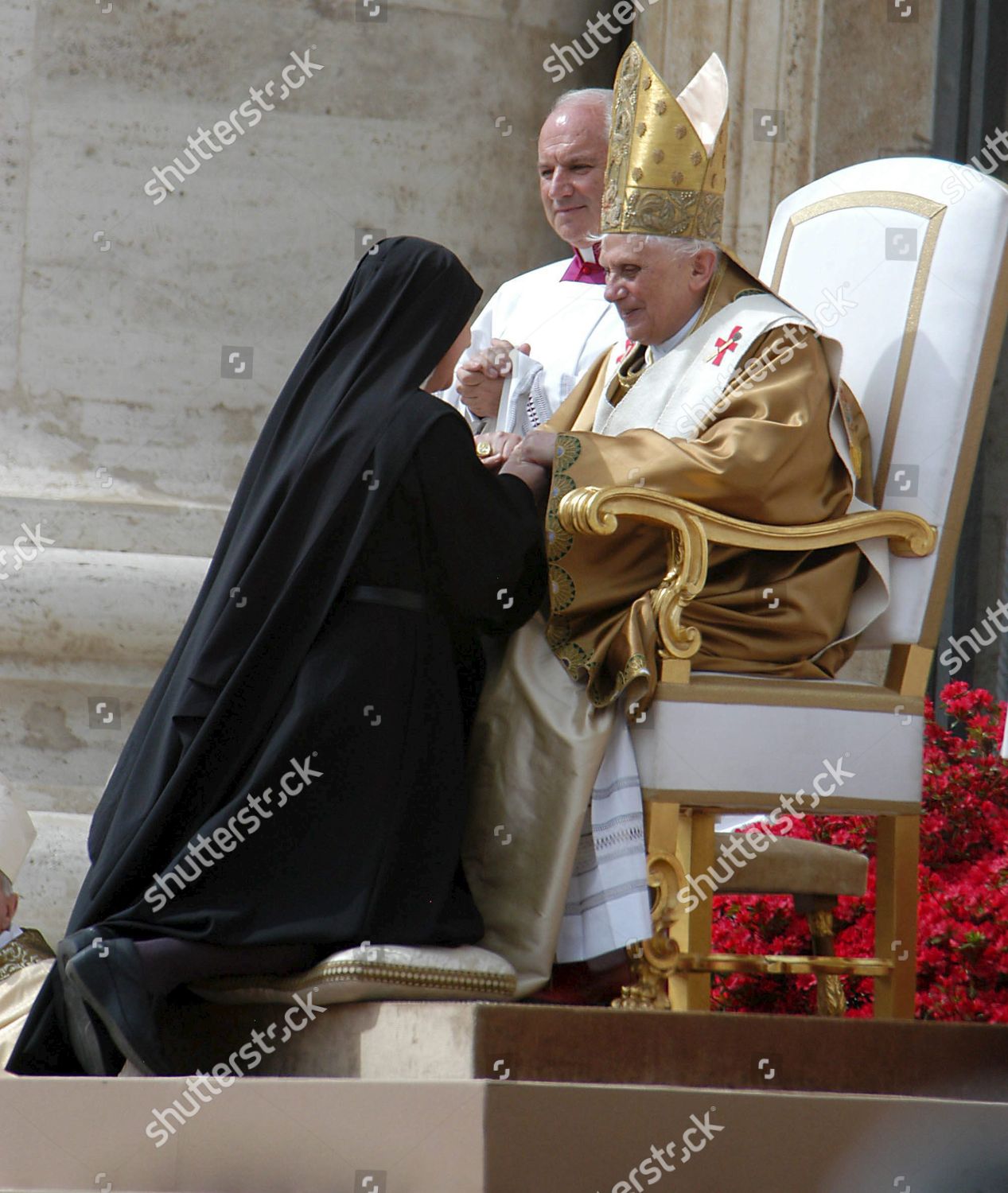 Nun Kisses Papal Ring Pope Benedict Editorial Stock Photo - Stock Image ...