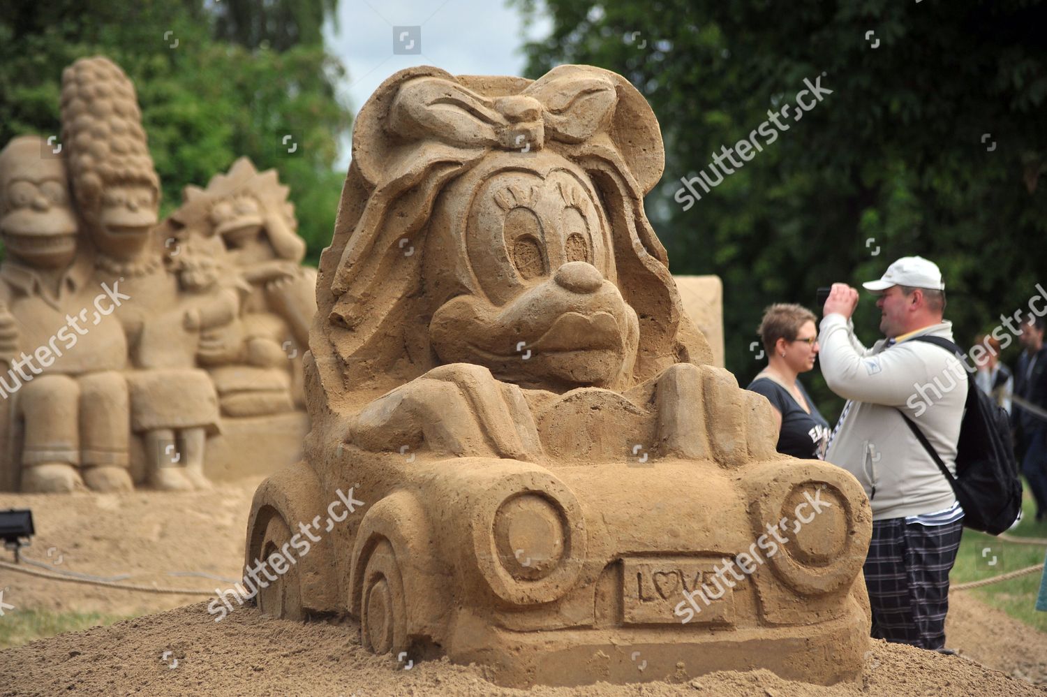 Minnie Mouse Sand Sculpture On Display Editorial Stock Photo - Stock ...