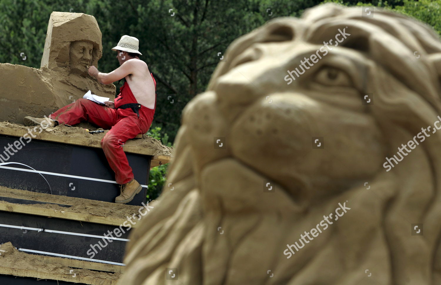 Artist Boguslaw Zen Poland Contsructing His Editorial Stock Photo ...
