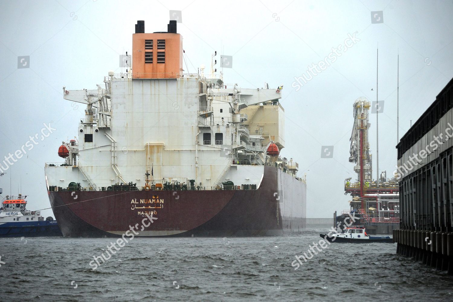 Gas Tanker Vessel Al Nuaman Qatari Editorial Stock Photo - Stock Image ...