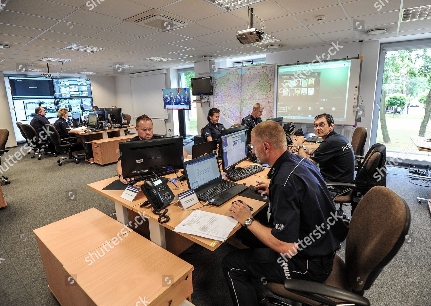 Police Officers Work Police Command Centre Editorial Stock Photo ...