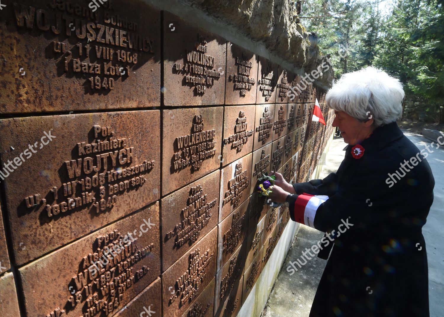 Ceremonies Commemorating 75th Anniversary 1940 Katyn Editorial Stock