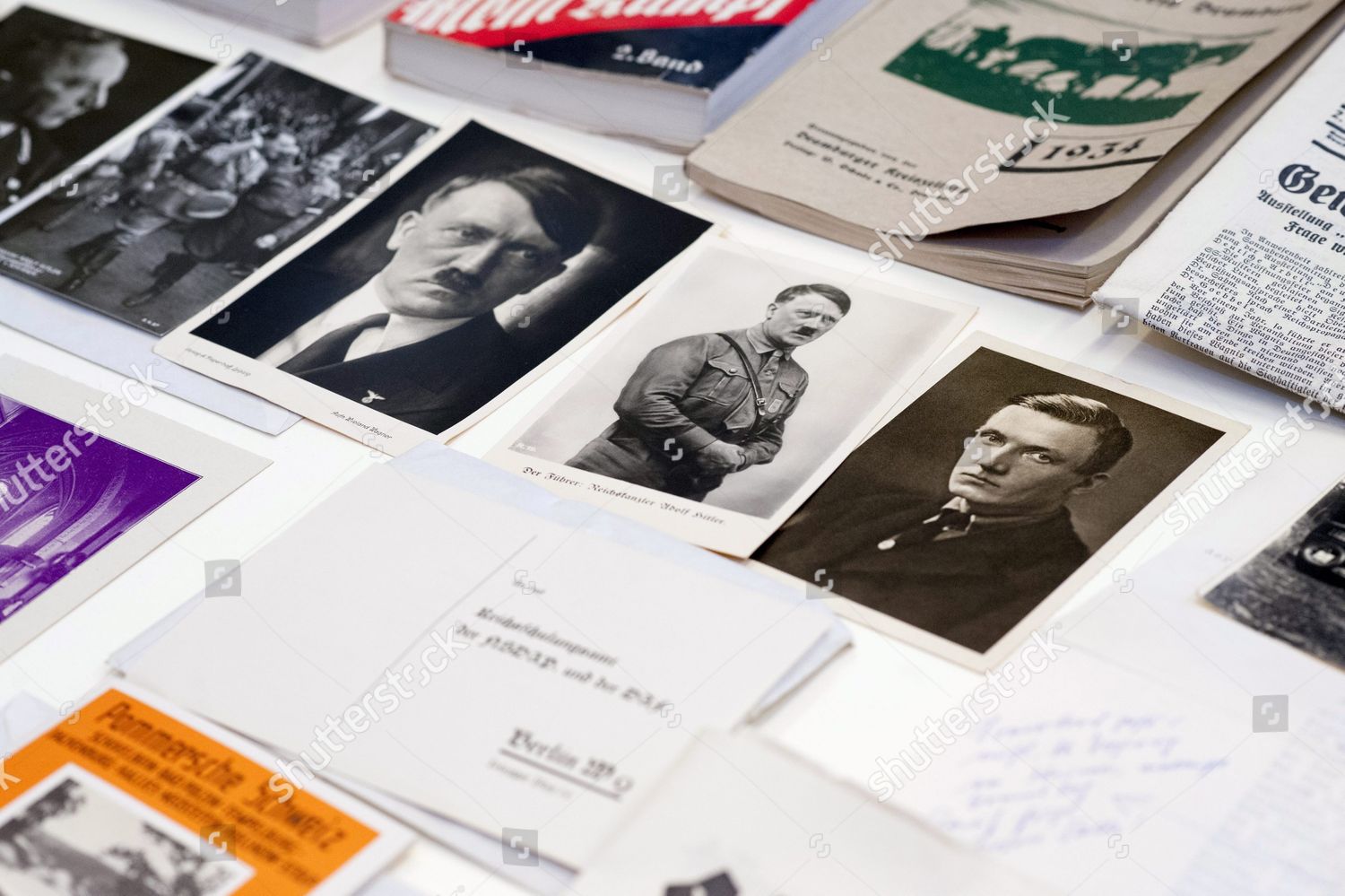 Photographs Documents Showing Nazi Leader Adolf Editorial Stock Photo ...