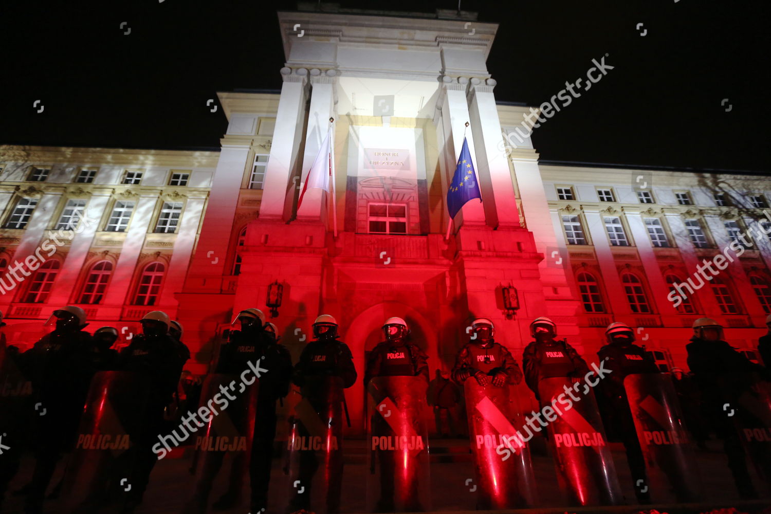 Polish Riot Police Guards Outside Office Editorial Stock Photo - Stock ...