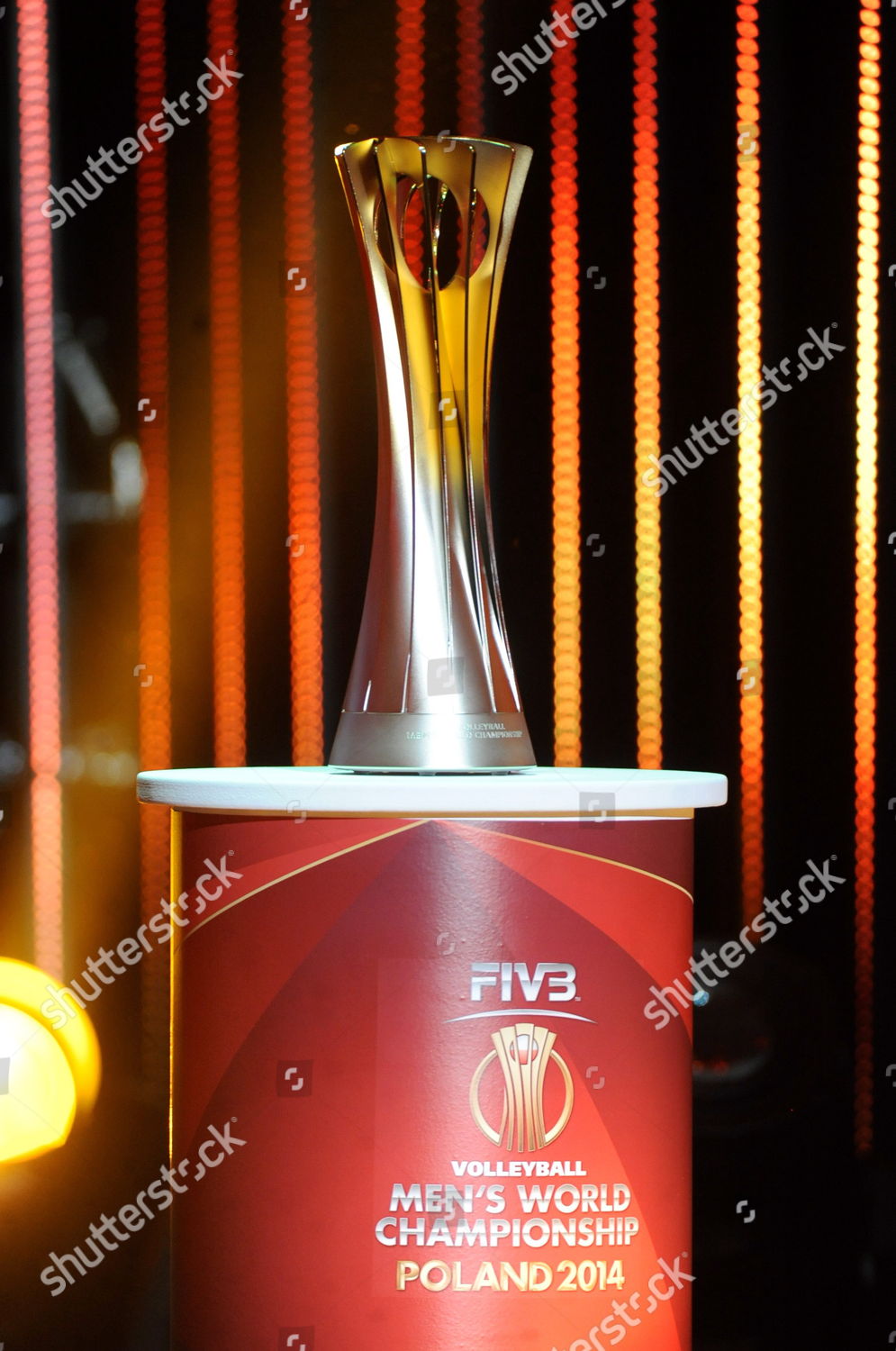 Volleyball World Championships Trophy Seen During Editorial Stock Photo ...
