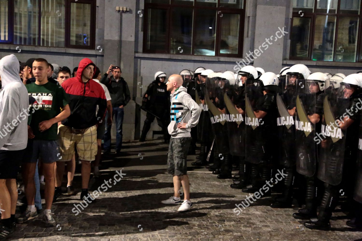 Riot Polish Police Close On Group Editorial Stock Photo - Stock Image ...