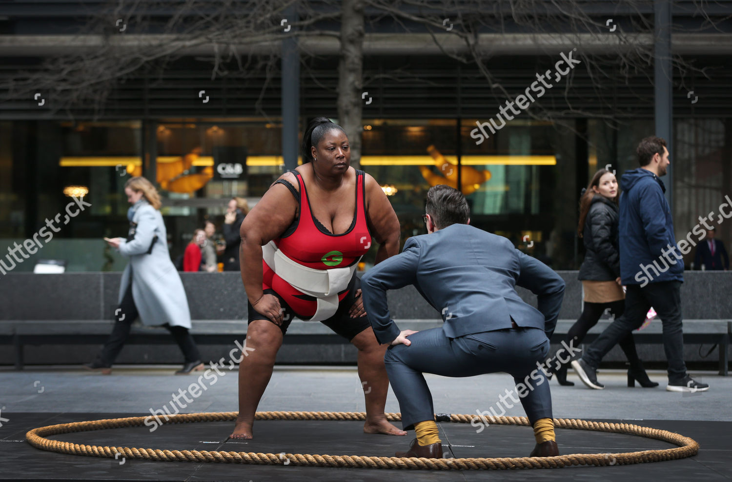 Sumo Wrestler Sharran Alexander Teams Groupon Editorial Stock Photo ...