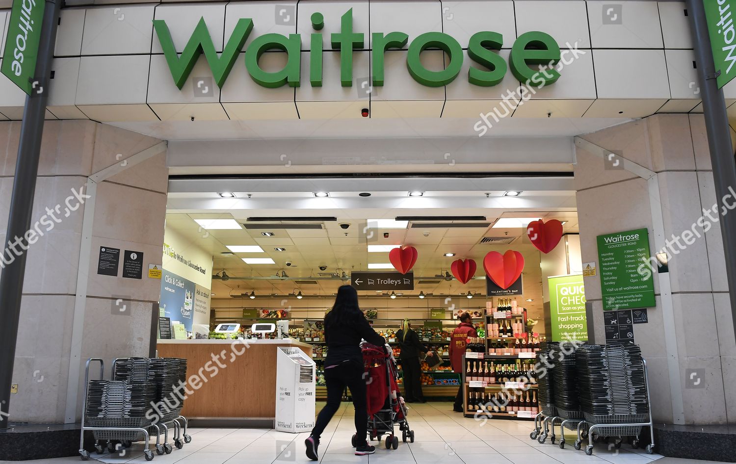 Customer Enters Waitrose Supermarket London 09 Editorial Stock Photo ...