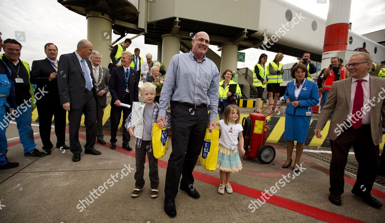 Dutch Astronaut Andre Kuipers His Children Editorial Stock Photo ...