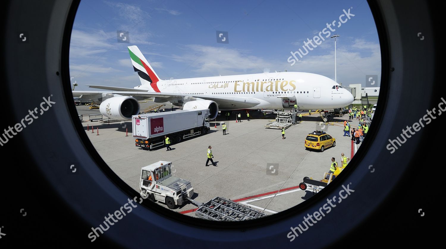 Airbus A380 Aircraft Emirates Airline Seen Editorial Stock Photo ...
