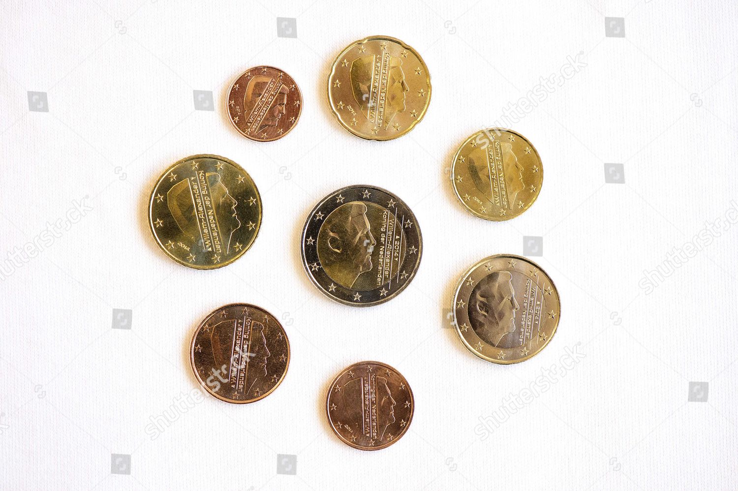 New Dutch Euro Coins Displayed During Editorial Stock Photo - Stock ...