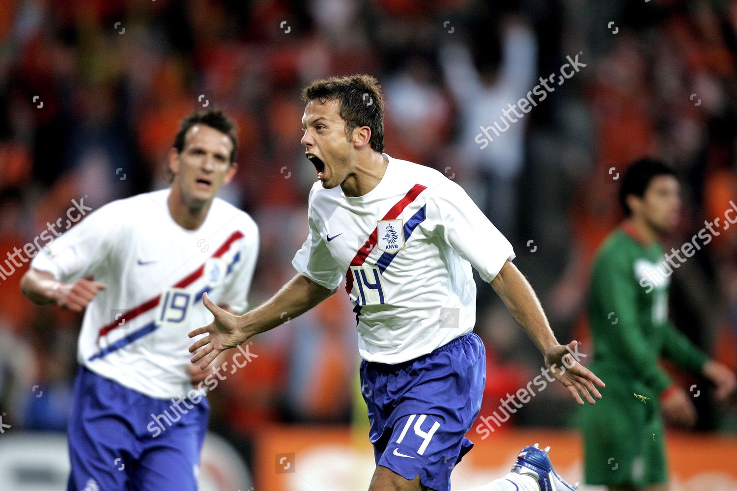 Dutch Player Johnny Heitinga Celebrates After Editorial Stock Photo ...