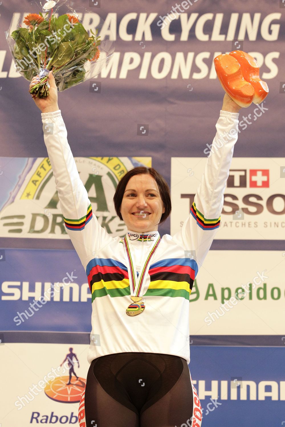 Australias Anna Meares Celebrates On Podium Editorial Stock Photo ...