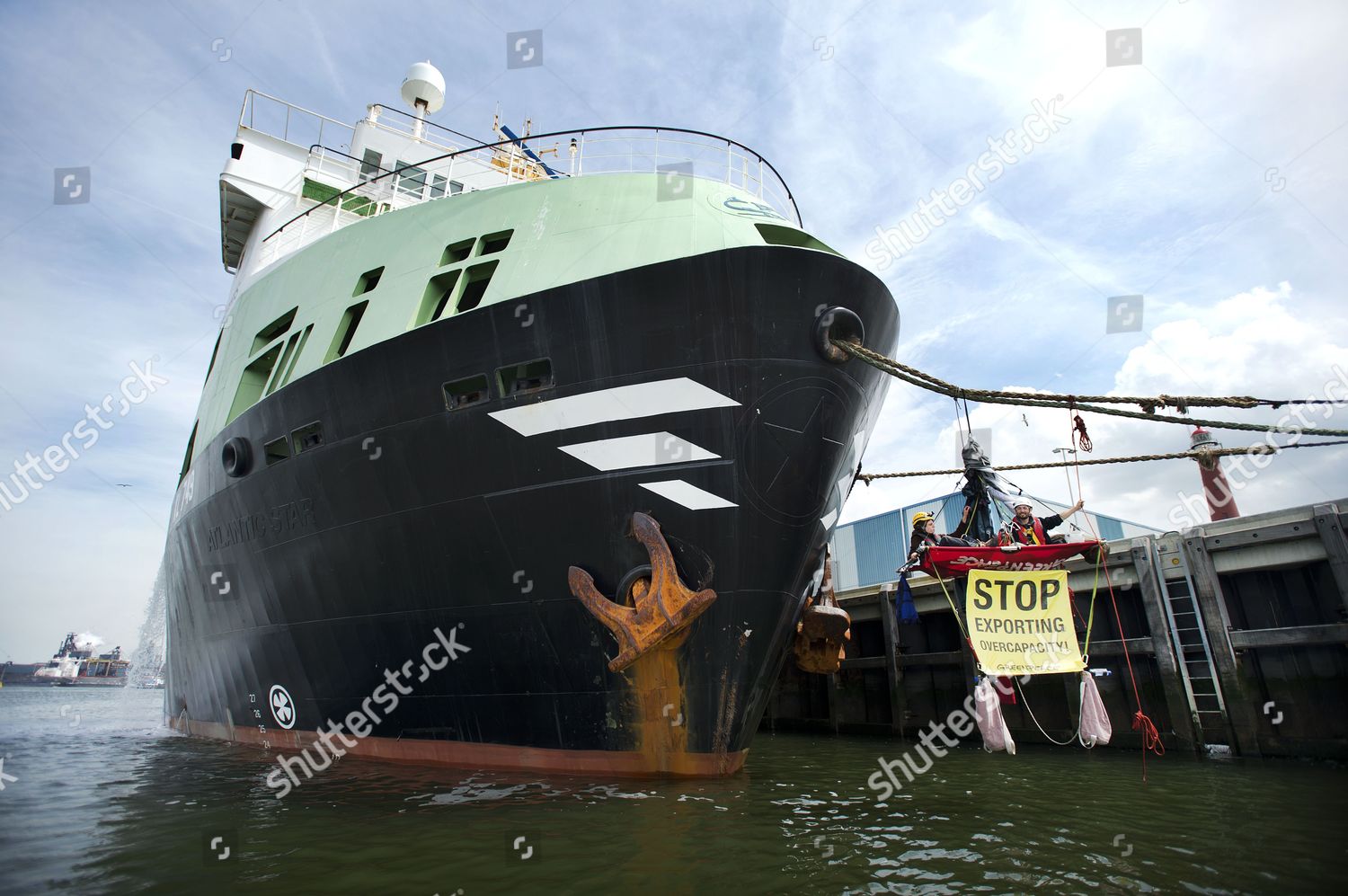 Greenpeace Activists Block Super Trawler Margiris Editorial Stock Photo ...