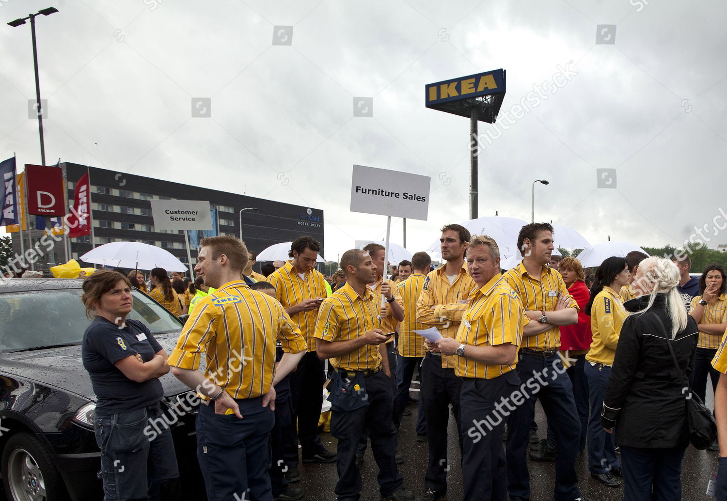 Ikea Employees Gather Outside Ikea Store Editorial Stock Photo - Stock ...