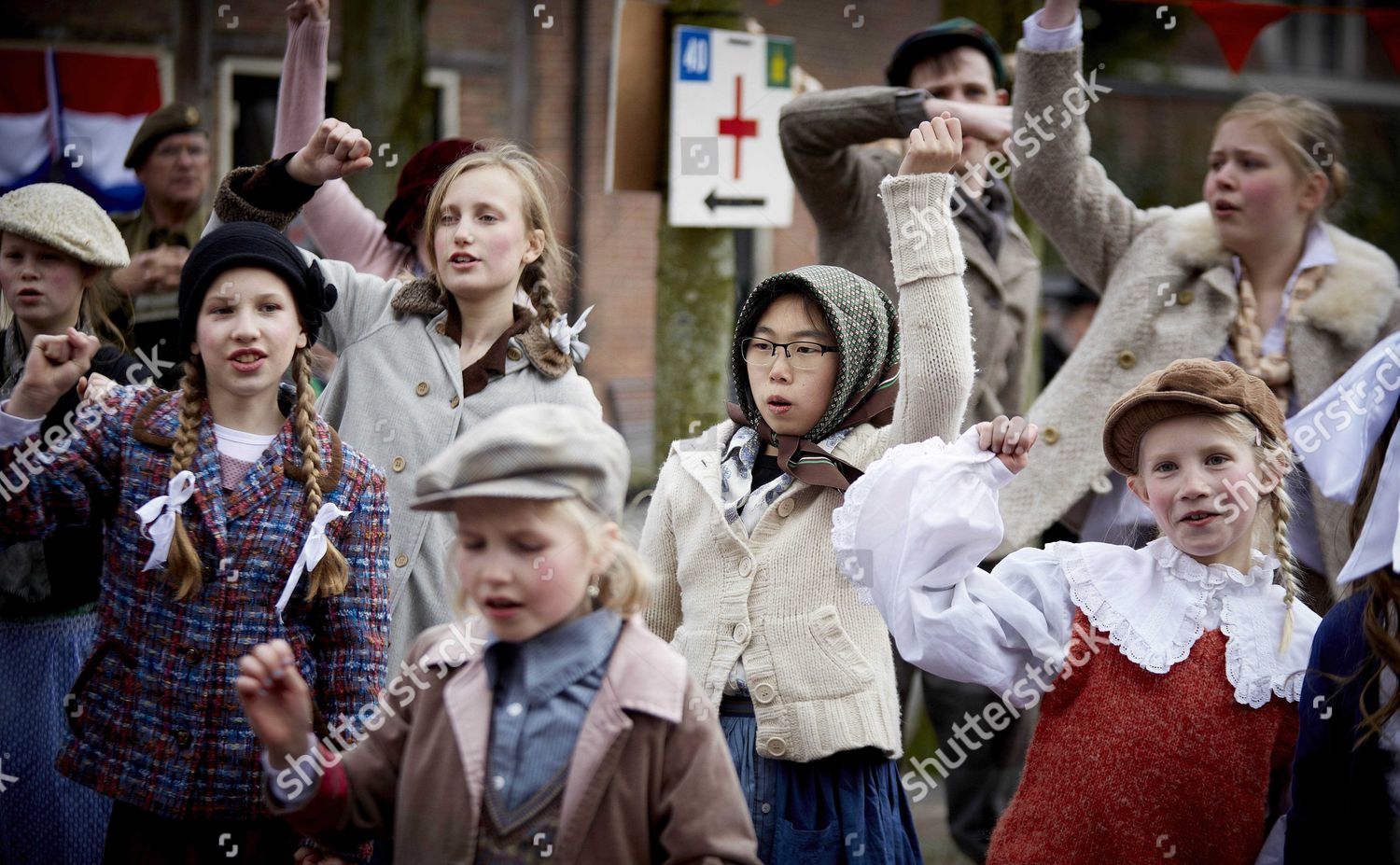Residents Delden Celebrate Liberation Nazigermany 1945 Editorial Stock ...