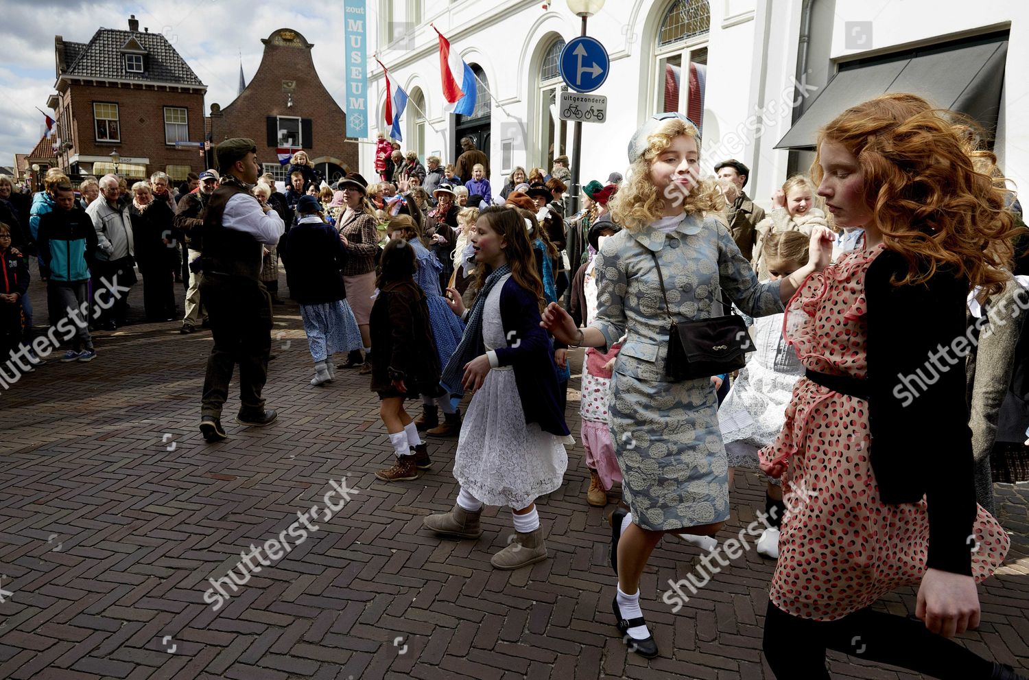 Residents Delden Celebrate Liberation Nazigermany 1945 Editorial Stock ...